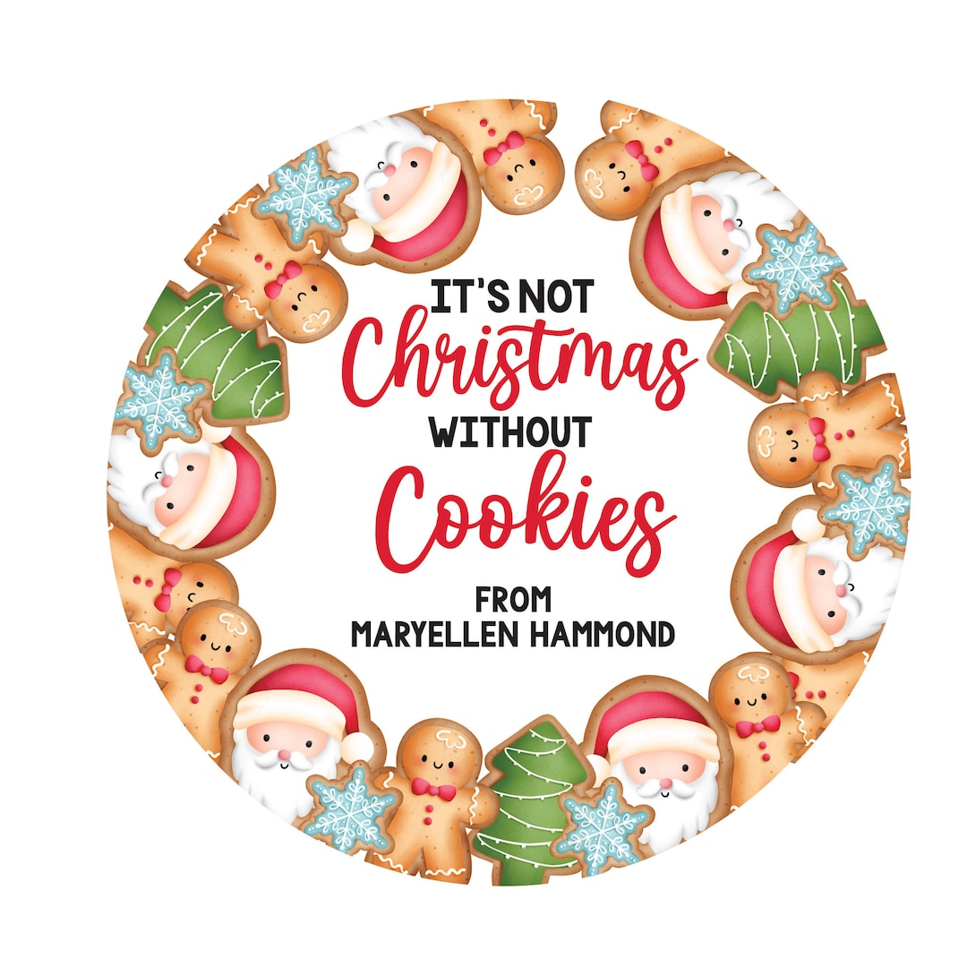Custom Christmas Cookie Baking Labels, Personalized Holiday Baking ...