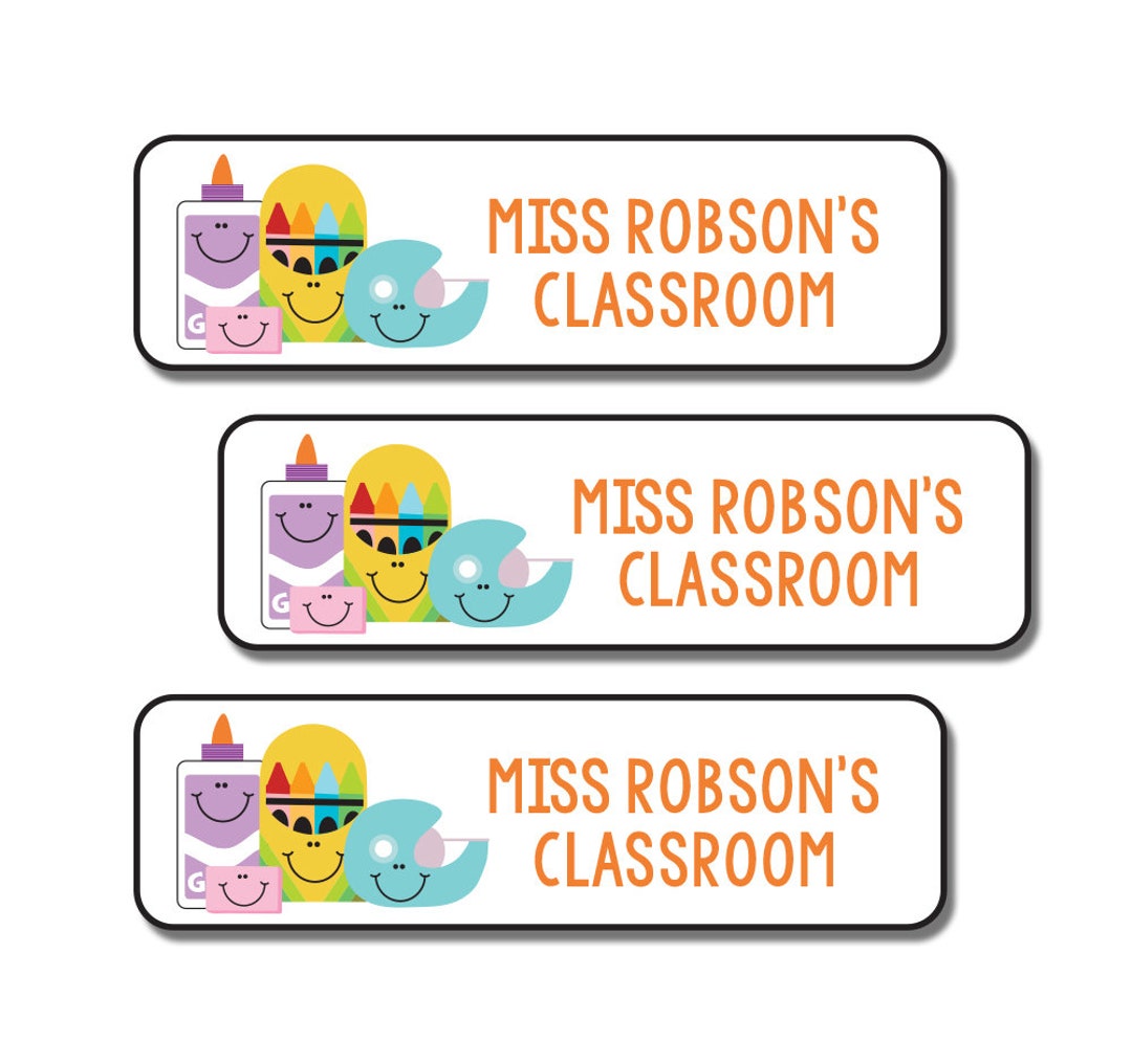 Teacher Stickers for School, Teacher Name Labels, Personalized ...