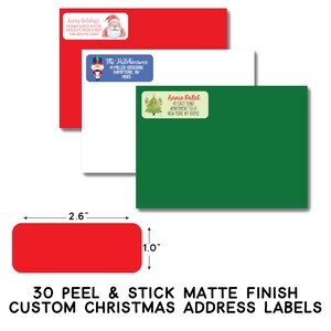 Christmas Return Address Labels, Holiday Return Address Labels ...