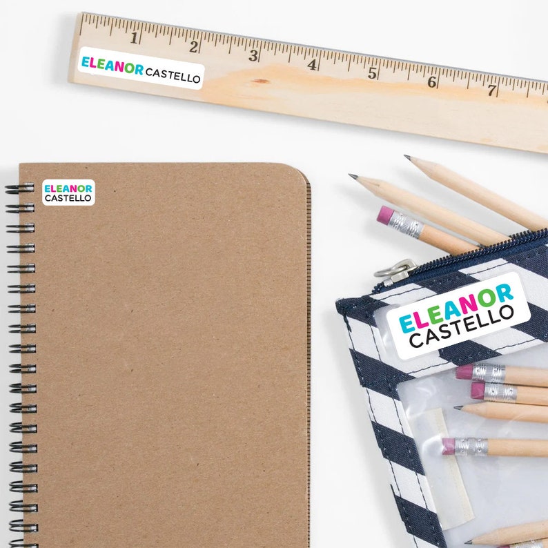 School Supply Label, Waterproof and Dishwasher Safe, Personalized Name ...