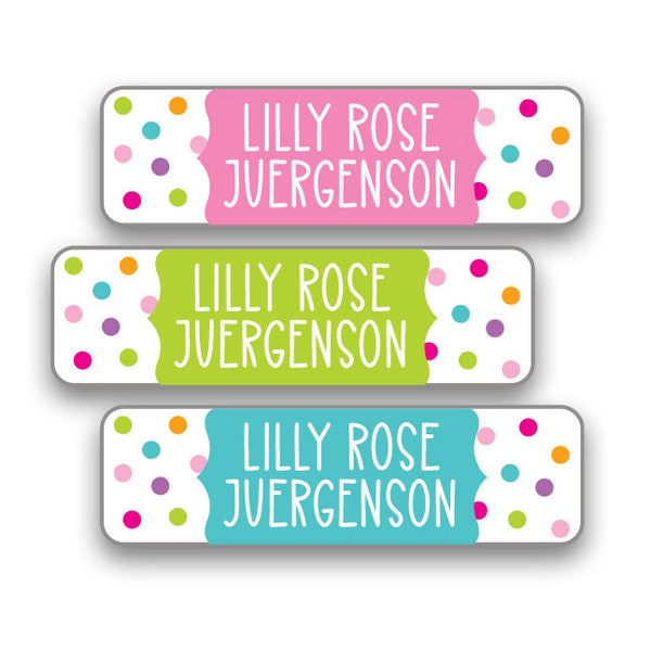 Polka Dot Labels - Etsy