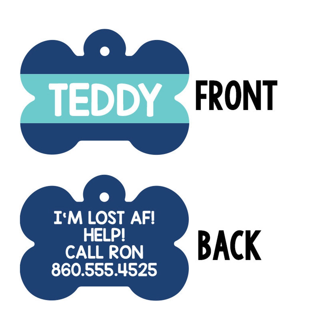 Lost AF Dog Tag, Custom Dog Tag, Boy Pet ID Tag, Funny Dog Tag, Puppy ...