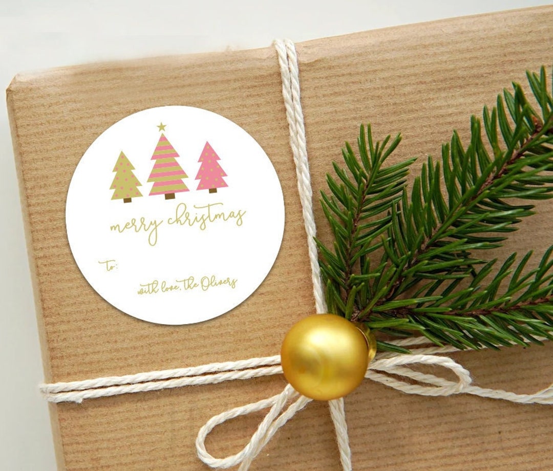 Custom Christmas Tree Stickers, Personalized Holiday Gift Tags ...