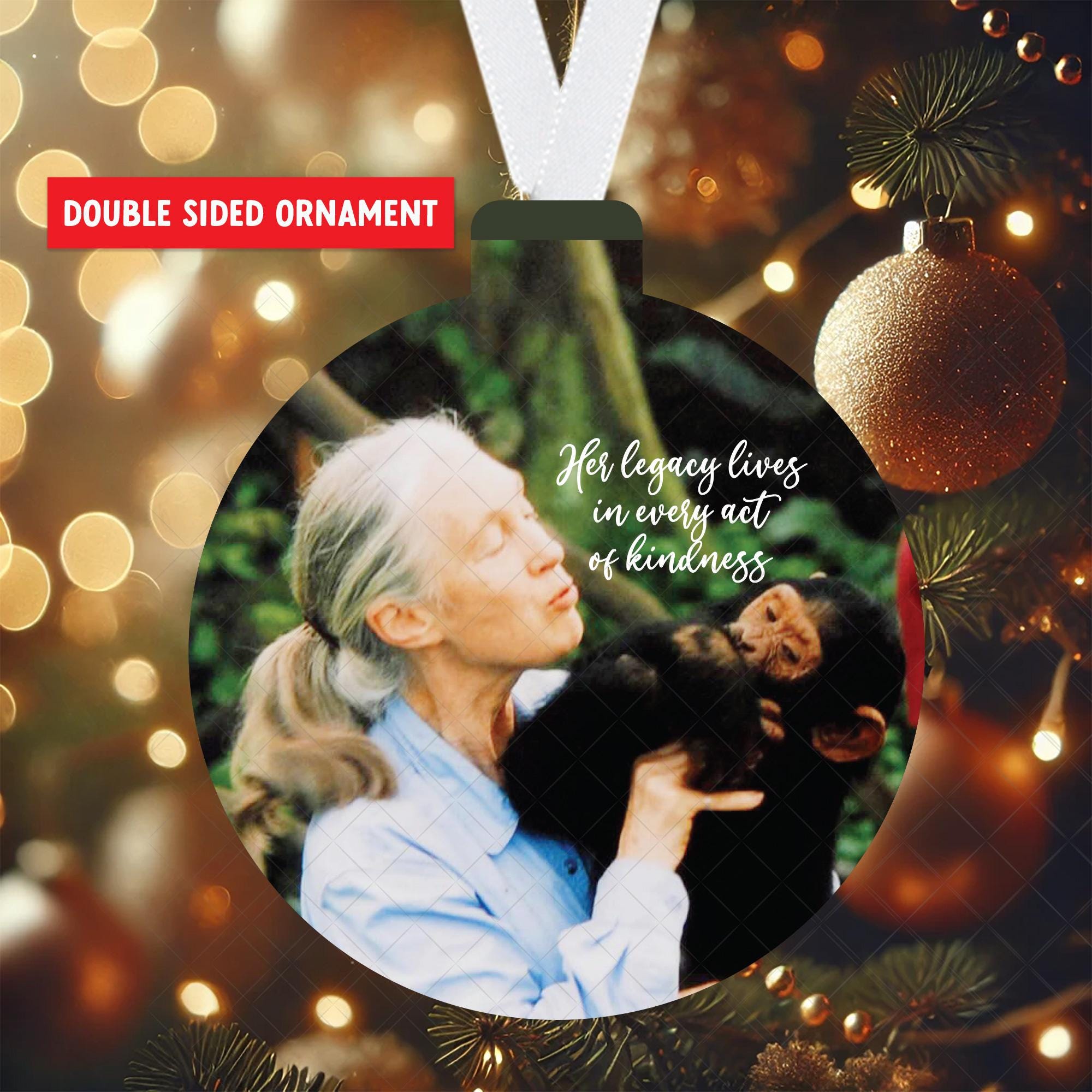 Jane Goodall Memorial Ornament 2025 | Tribute Keepsake Gift ...