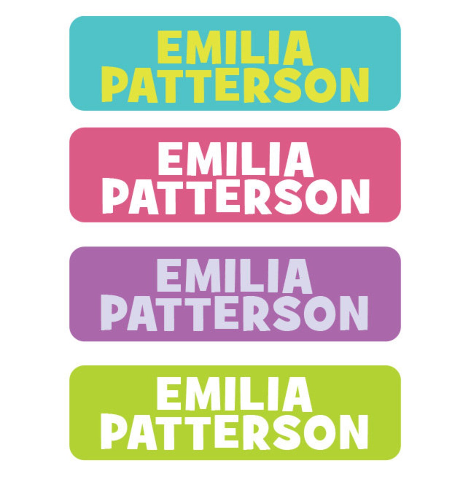 Name Labels for School, Unisex Personalized Stickers | School Supply ...