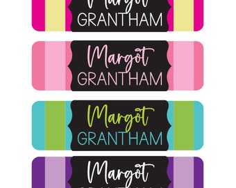 Mini Name Labels Waterproof Personalized Skinny Stickers - Etsy