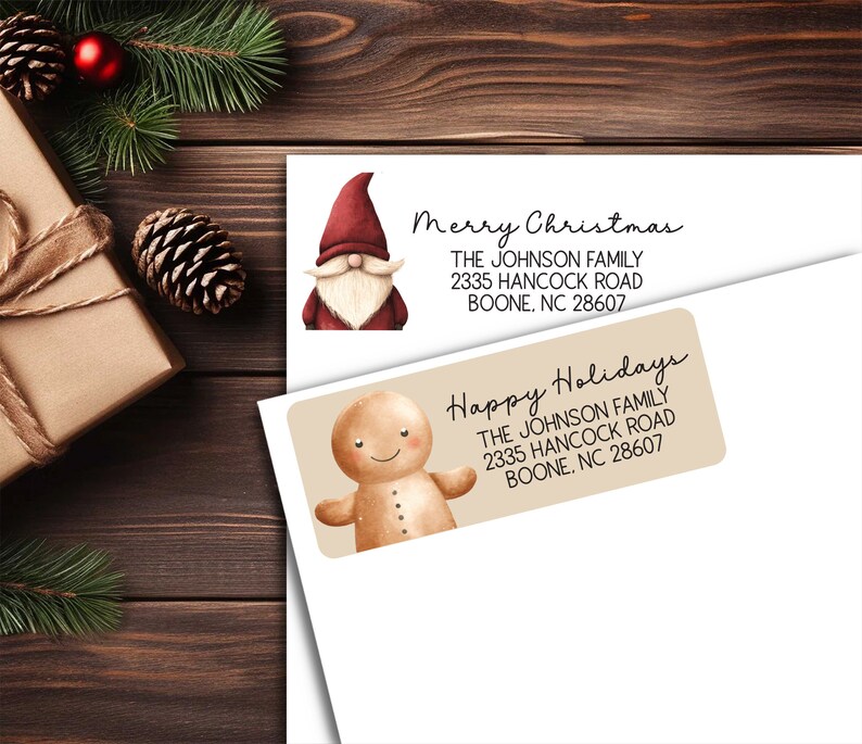 Christmas Return Address Labels - Holiday Address Stickers ...