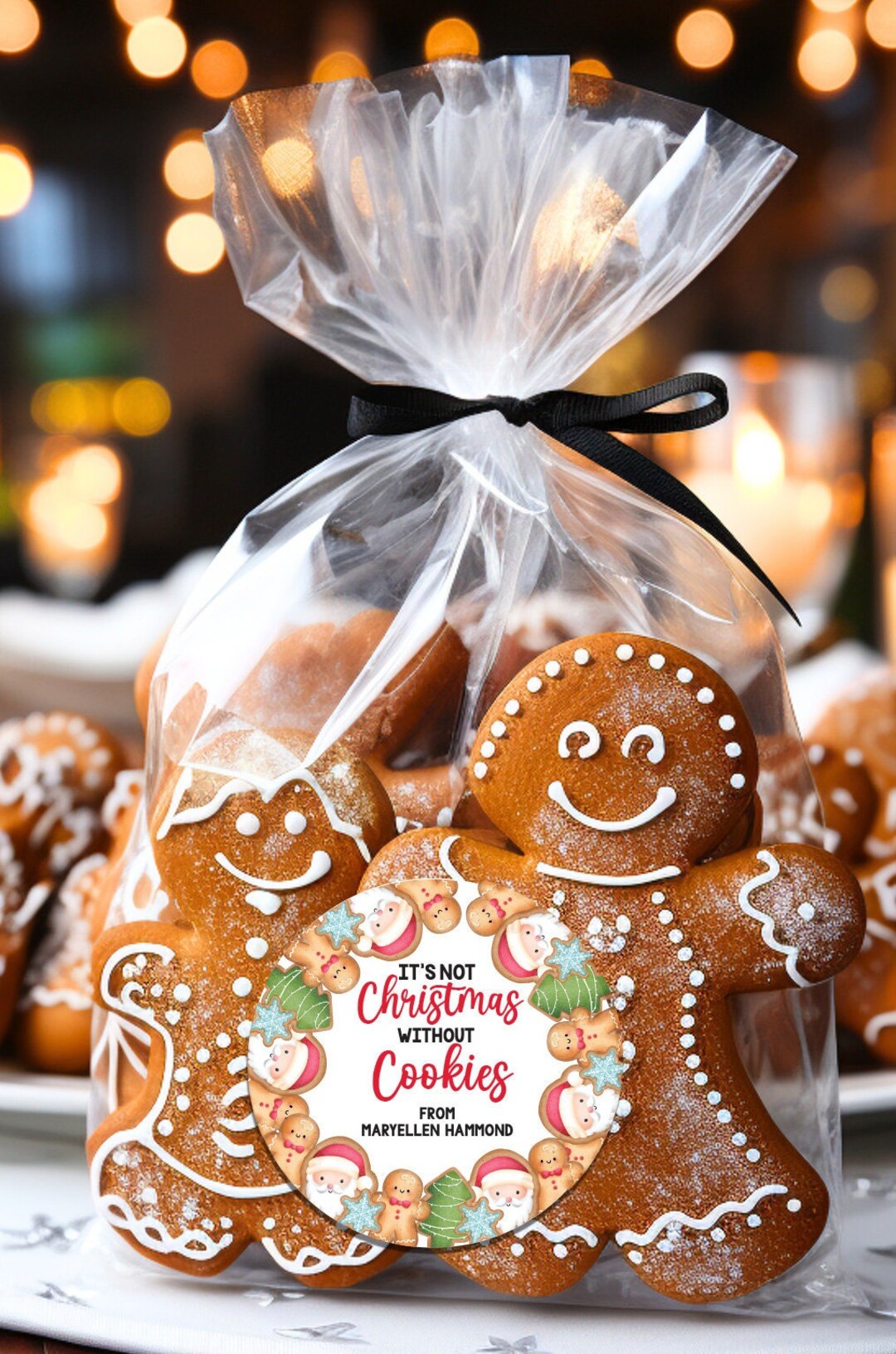 Christmas Cookie Personalized Labels, Custom Christmas Baking Stickers ...
