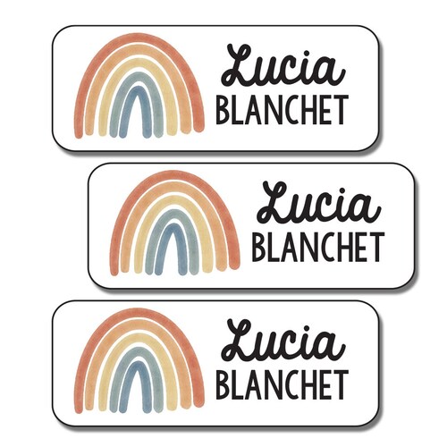 Boho Rainbow Skinny Name Labels School Suppy Stickers Etsy