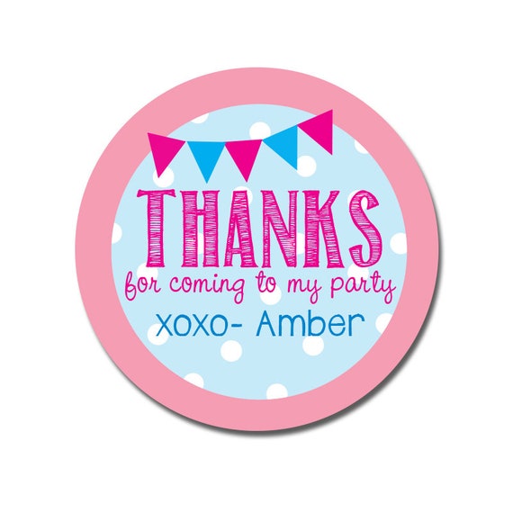 thank you stickers Disney Sticker labels Personalized Birthday Sticker ...