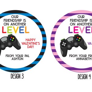 Gamer Valentines Day Stickers, Video Game Valentine Treat Bag Stickers ...