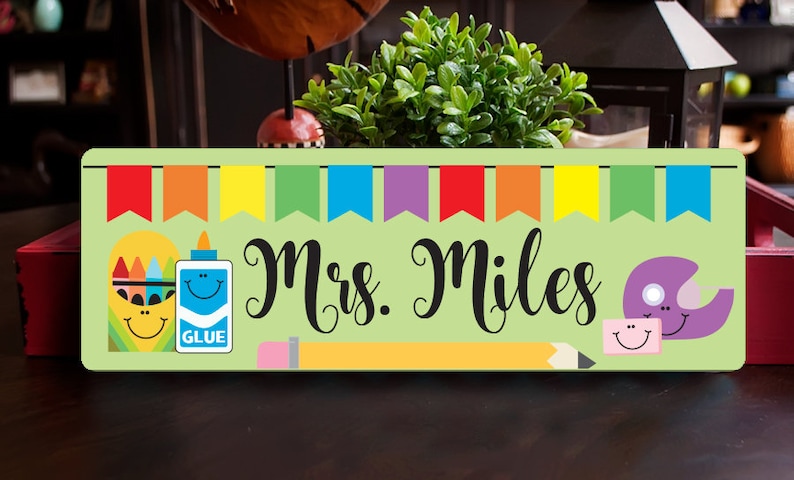 Personalized Teacher Door Name Sign, Teacher Christmas Gift, Preschool ...