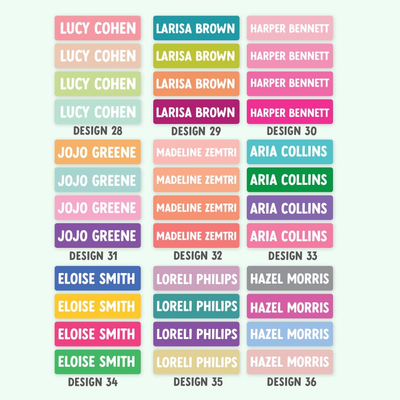 Waterproof Custom Name Labels – Personalized Daycare Stickers (36 ...