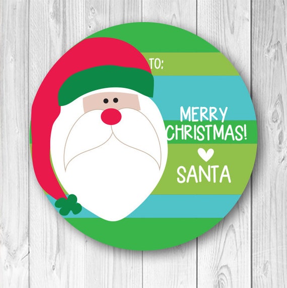 Santa Gift Stickers Santa Claus Stickers Holiday Christmas | Etsy