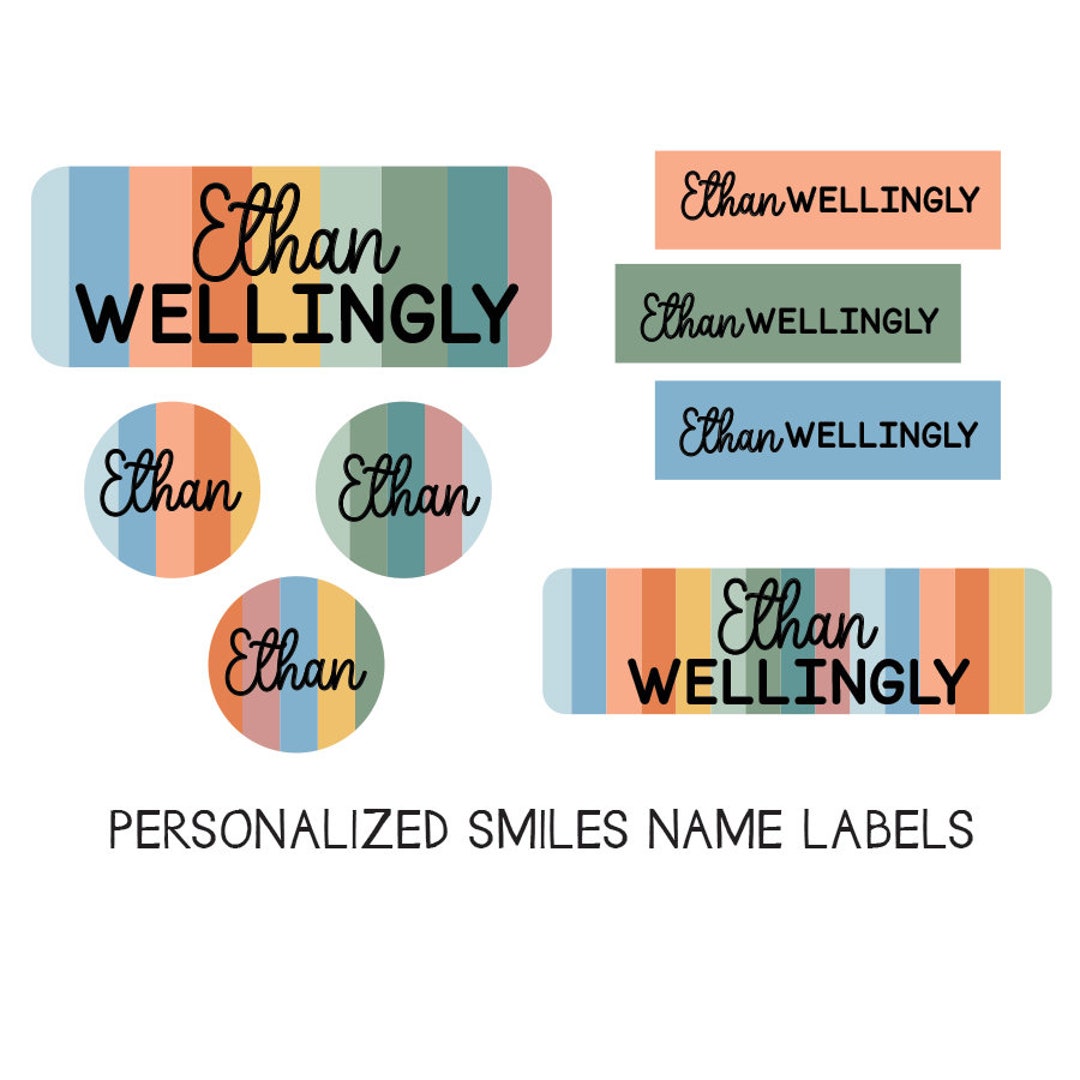 Variety Pack Name Labels | Personalized School Name Labels, Waterproof ...