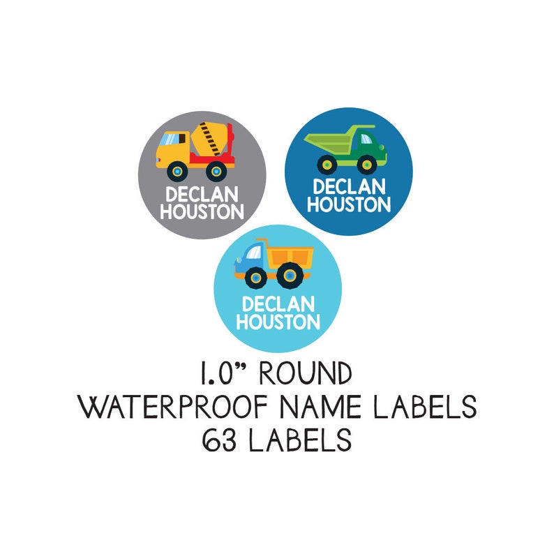 Boy Name Labels School Supply Stickers Daycare Labels Pack - Etsy