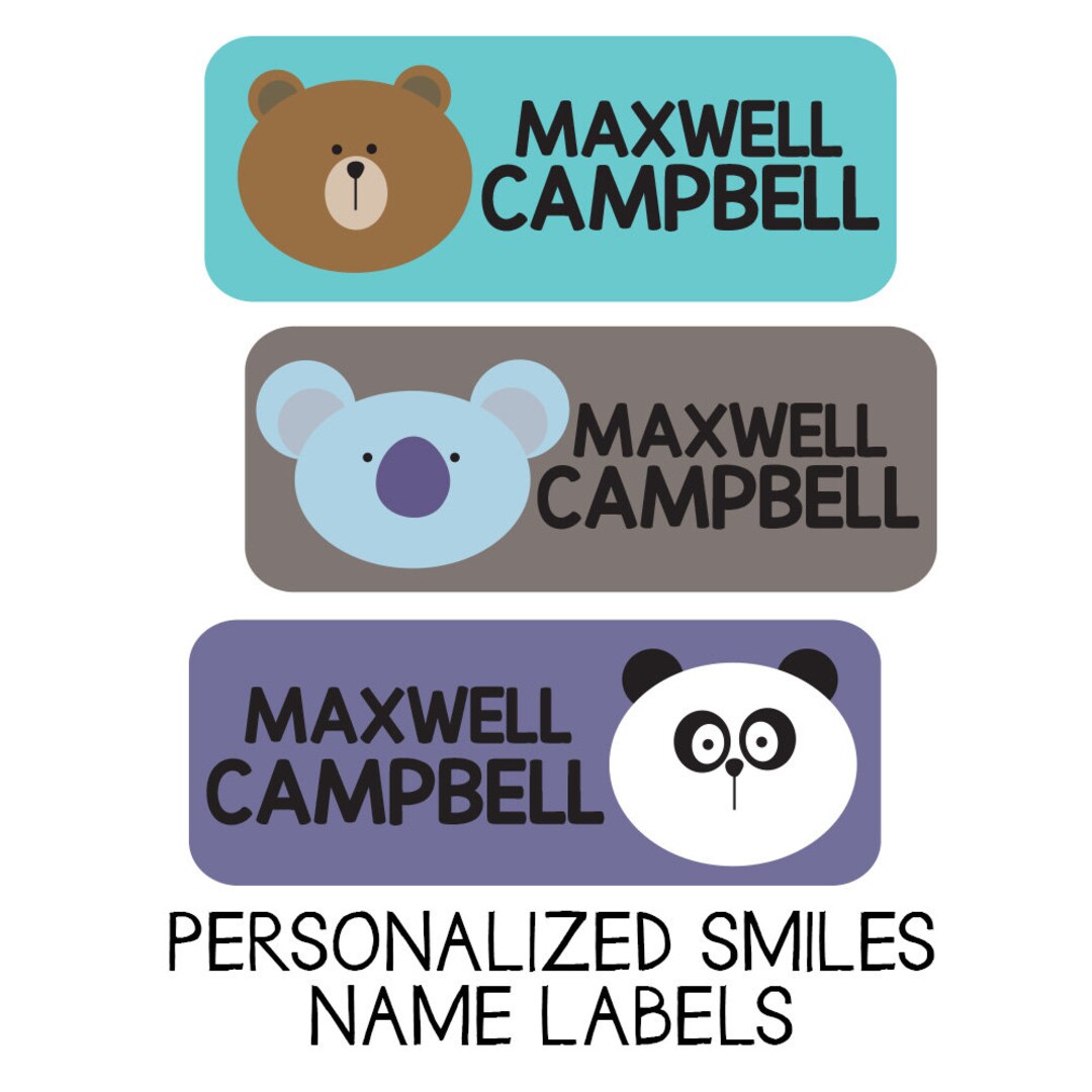 Boy Daycare Labels, Personalized Waterproof Stickers, Camp Labels ...