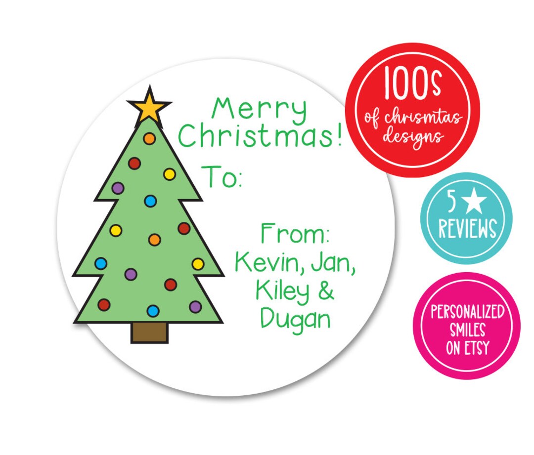 Personalized Christmas Labels, to From Christmas Stickers, Personalized ...
