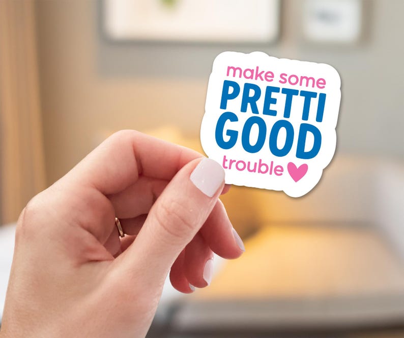 Make Pretti Good Trouble Laptop Sticker, Alex Pretti Pretty and Renee ...