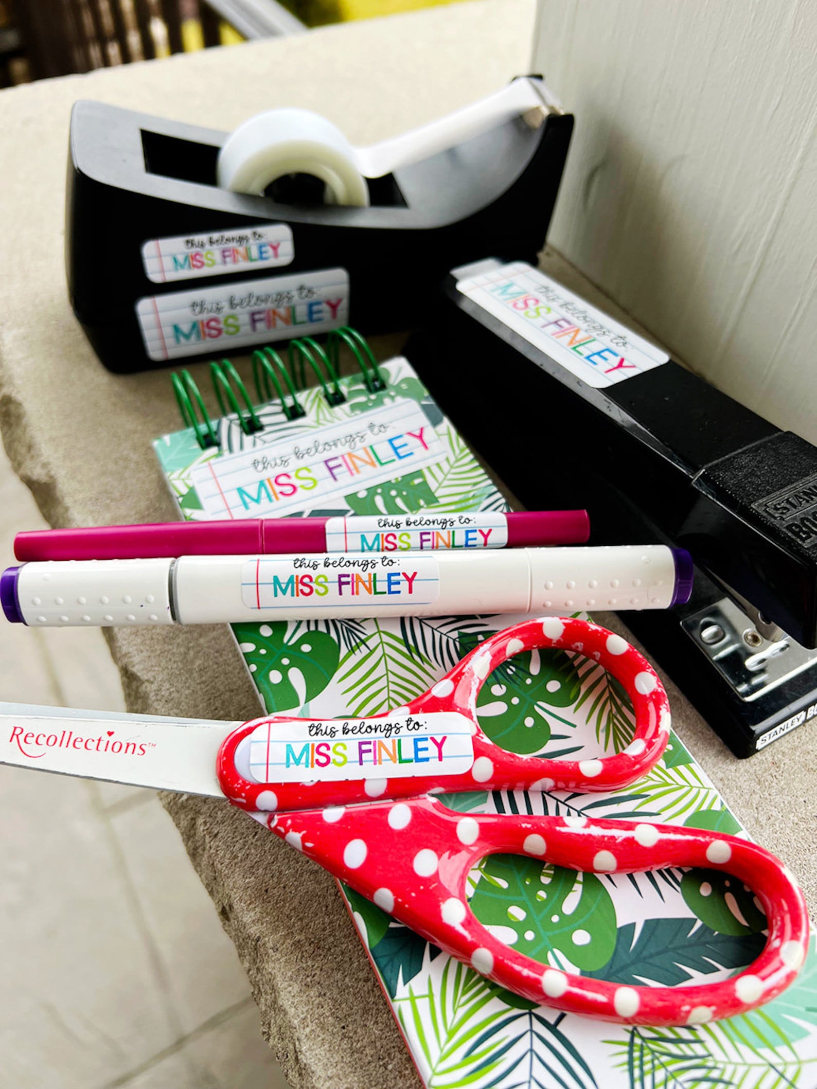 Teacher Labels Teacher Book Labels Waterproof School Labels - Etsy UK