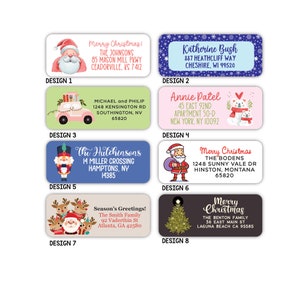 Christmas Return Address Labels, Holiday Return Address Labels ...