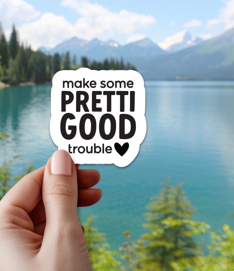 Make Pretti Good Trouble Laptop Sticker, Alex Pretti Pretty and Renee ...