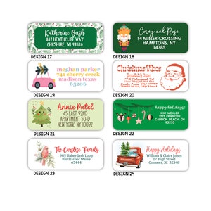 Christmas Return Address Labels, Holiday Return Address Labels ...