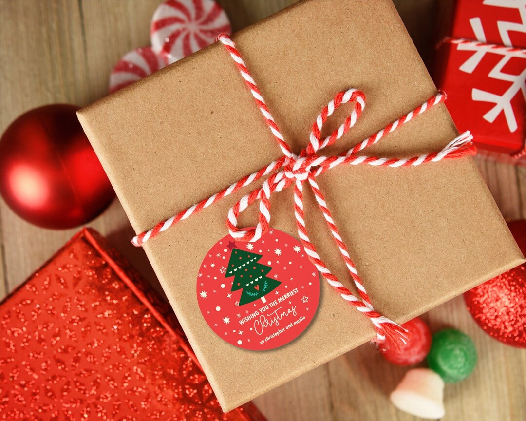 Custom Christmas Gift Stickers, Personalized Holiday Stickers, Cute ...