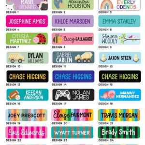 Kids Name Stickers Labels, Daycare Name Labels, Preschool Name Labels ...