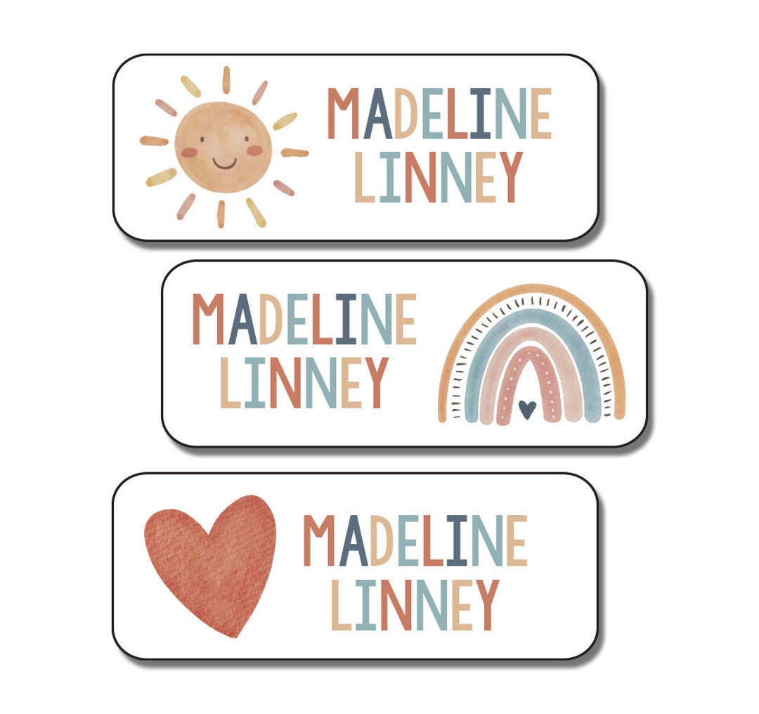Personalized Daycare Name Labels, Waterproof School Labels, Kids Camp ...