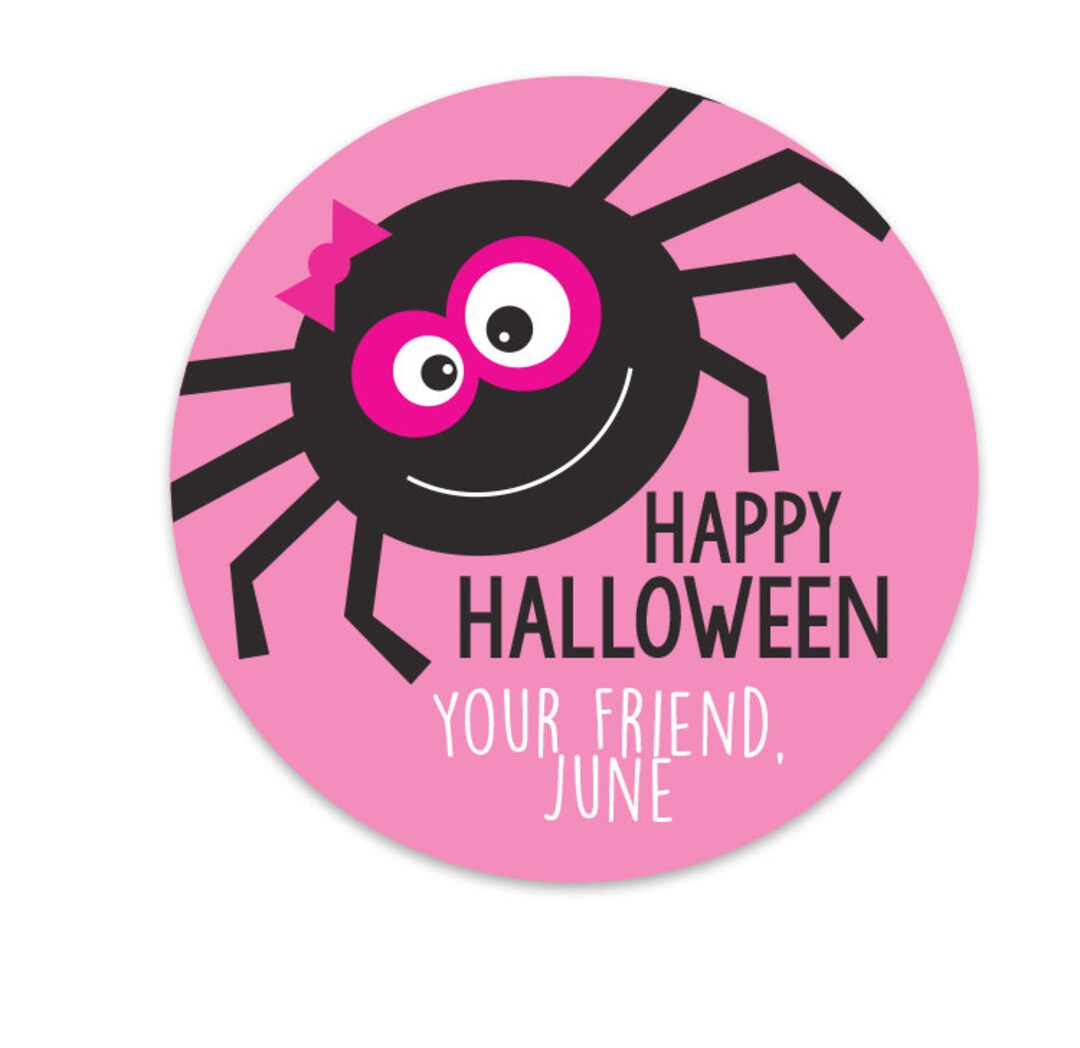 Personalized Spider Halloween Stickers,candy Halloween Stickers ...