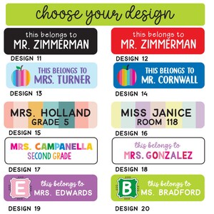 Teacher Labels, Teacher Book Labels, Waterproof School Labels ...