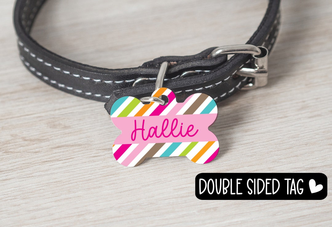 Custom Dog Tag, Girl Dog ID Tag for Collar, Engraved Pet Tag, Pretty ...