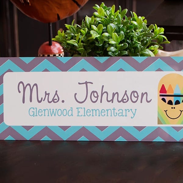 Chevron Teacher Sign - Etsy