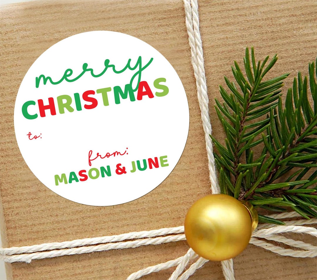 Christmas Gift Labels, Personalized Stickers for Holiday Gifts, to From ...