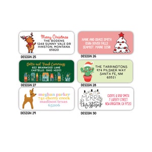 Christmas Return Address Labels, Holiday Return Address Labels ...