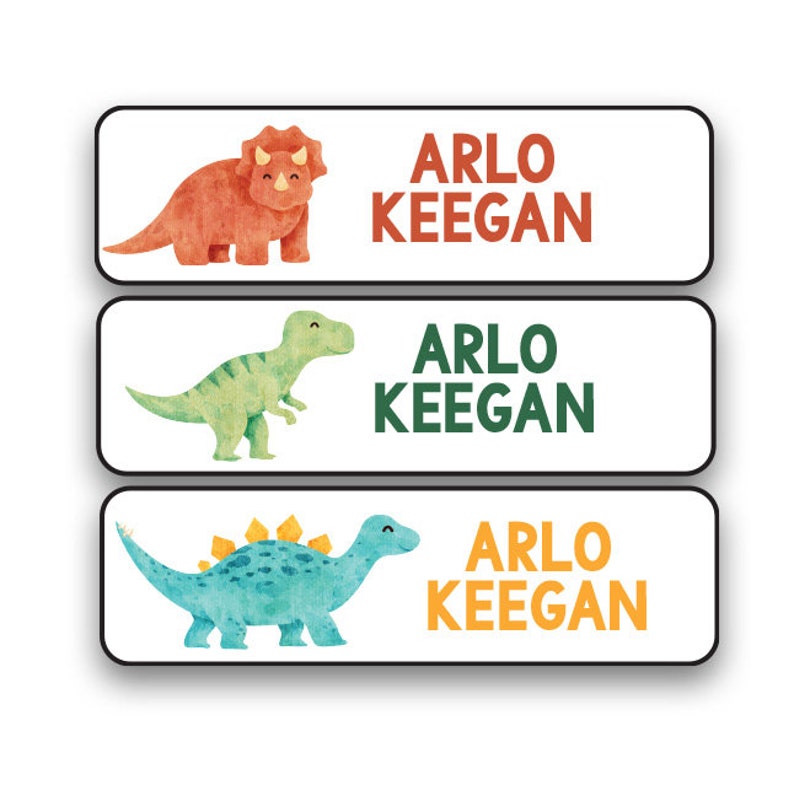Boys Dino Skinny Labels for School Summer Camp and Daycare - Etsy