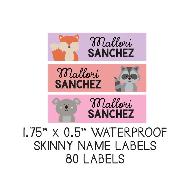 Variety Pack Name Labels Skinny Labels Iron on Clothing | Etsy