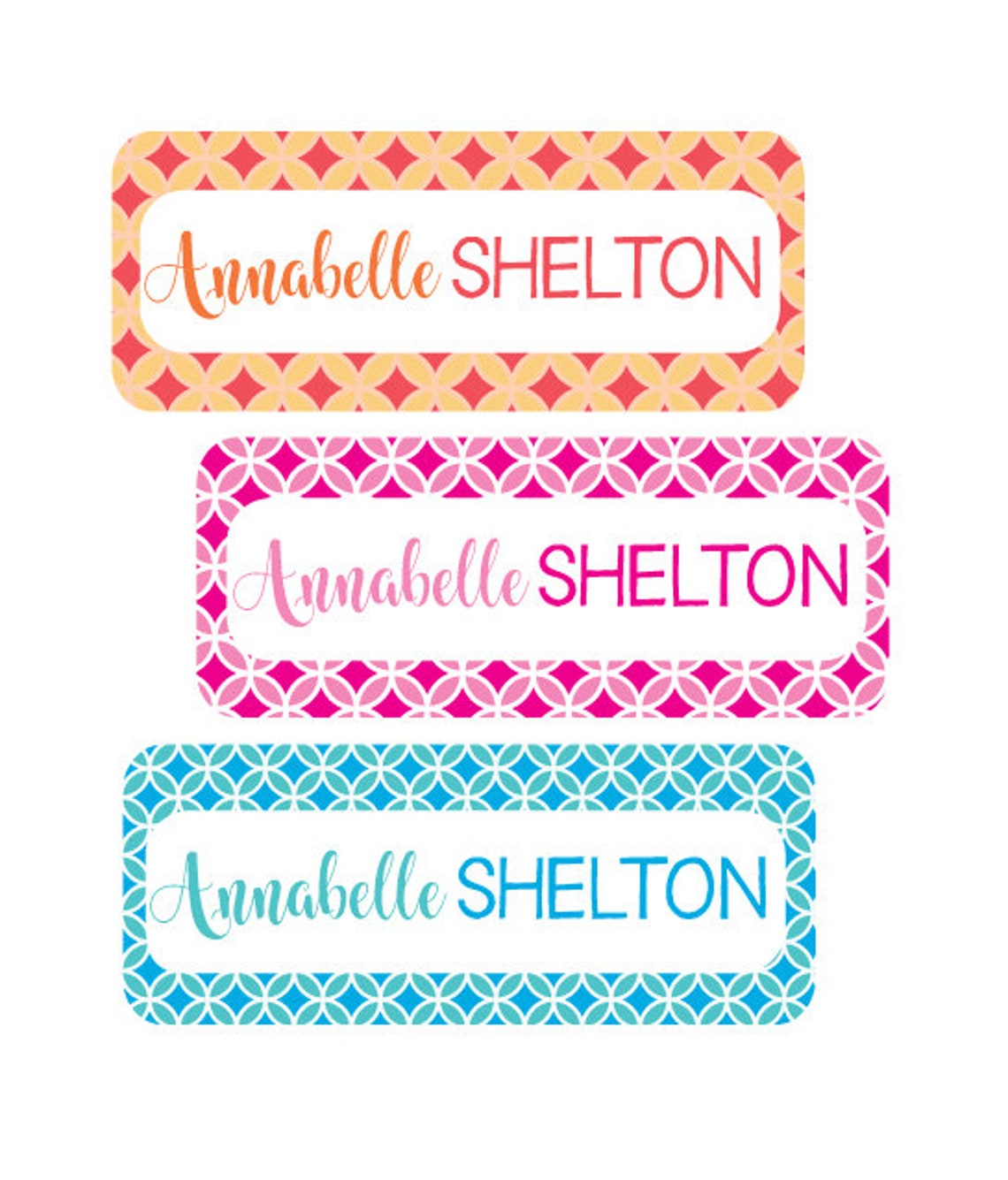 Name Labels for Girls School Name Stickers Girls Name - Etsy
