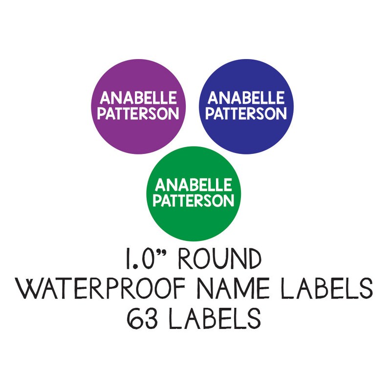Girl Name Labels, School Supply Variety Pack Labels, Daycare Labels ...