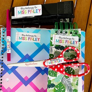 Teacher Labels, Teacher Book Labels, Waterproof School Labels ...