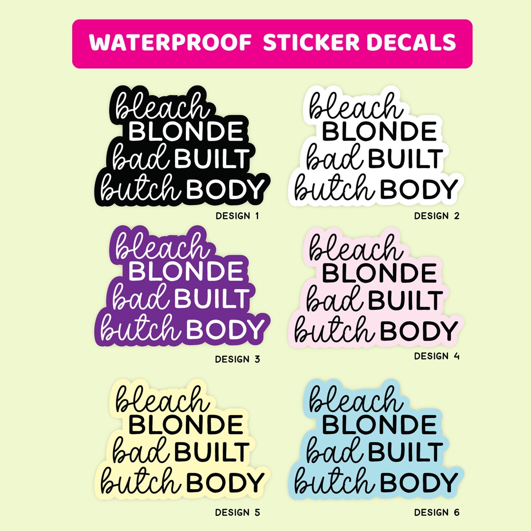 Bleach Blonde Bad Built Butch Body Laptop Sticker, Marjorie Taylor ...