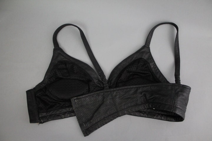 Harley Davidson Motorcycle Biker Leather Bra, Bustier, Bralette, Crop ...