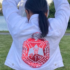 Sorority Jean Jacket (all Orgs Available) Specify Sorority When ...