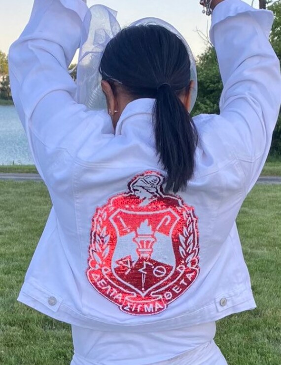 Sorority Jean Jacket all Orgs Available - Etsy