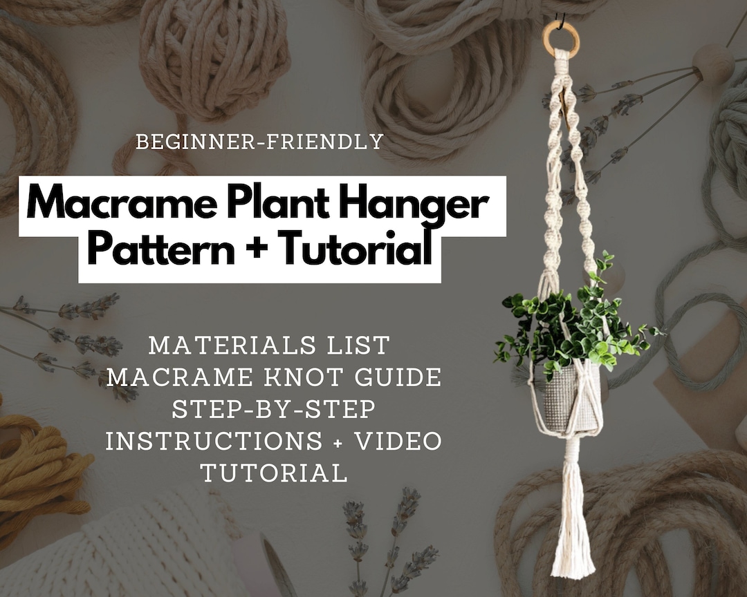 Beginner Macrame Pattern PDF Plant Hanger Pattern Instant Download - Etsy