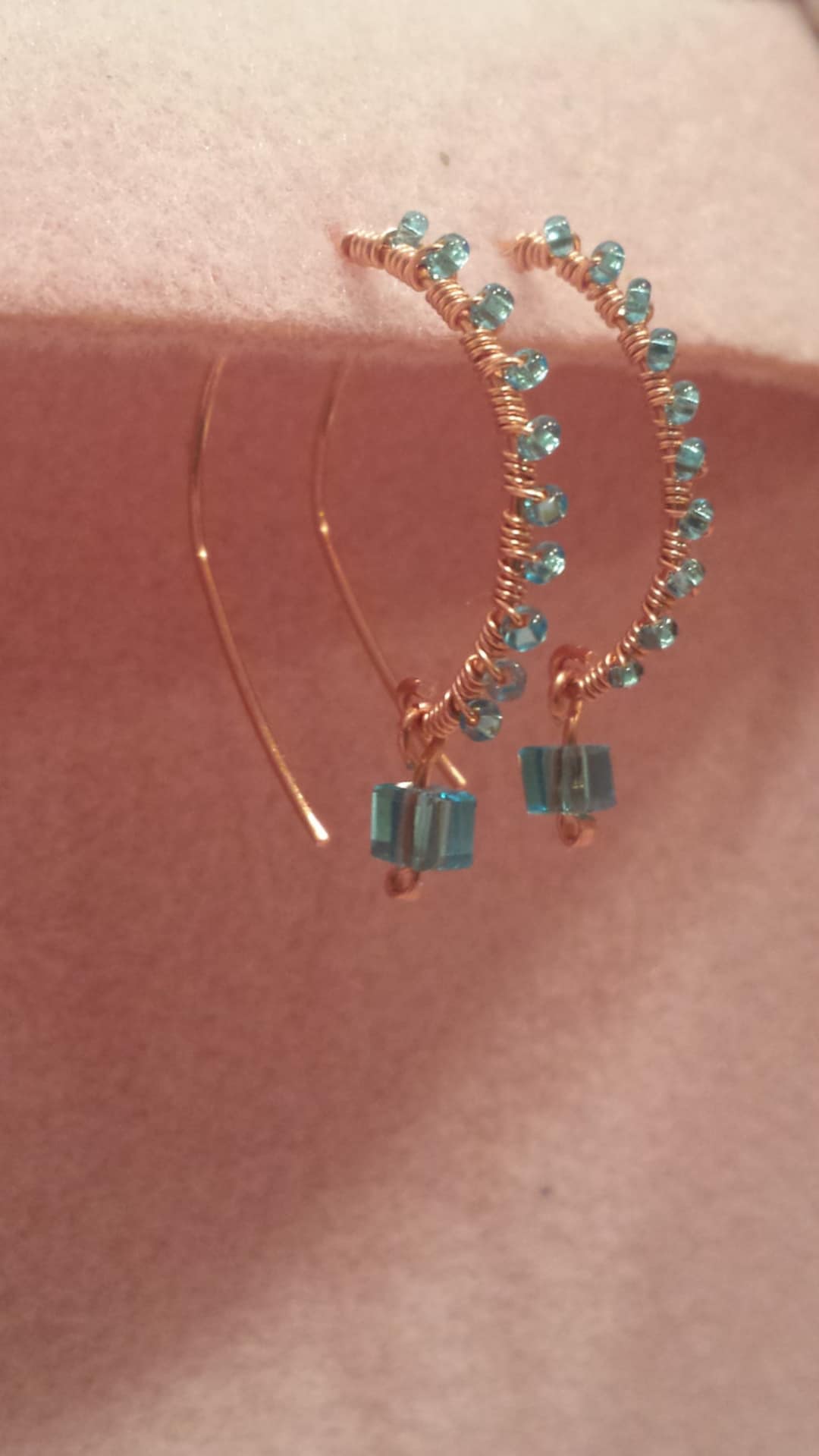 Gorgeous Wire Wrapped Dangle Earrings - Etsy