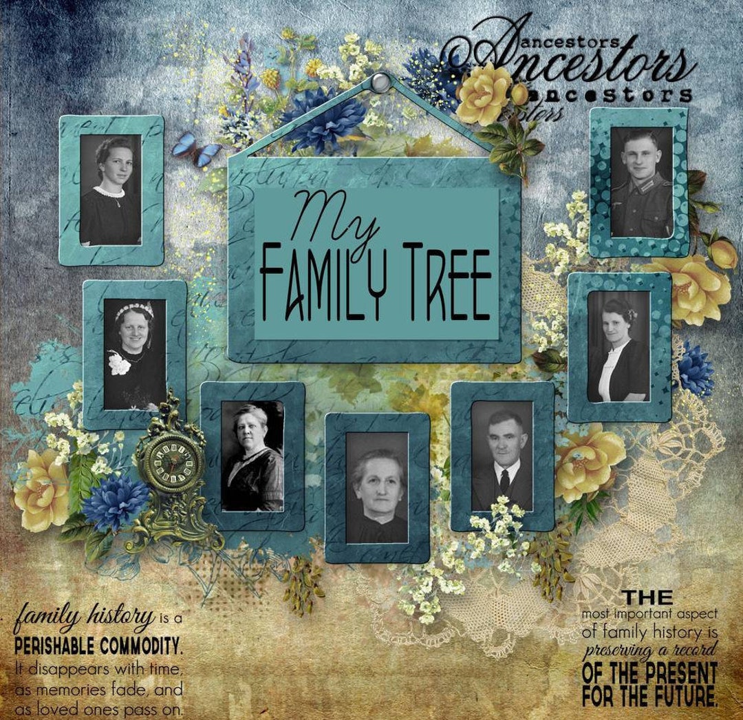 Memory Keeper - Family Tree, Genealogy, Ancestry Digital Scrapbook Kit ...