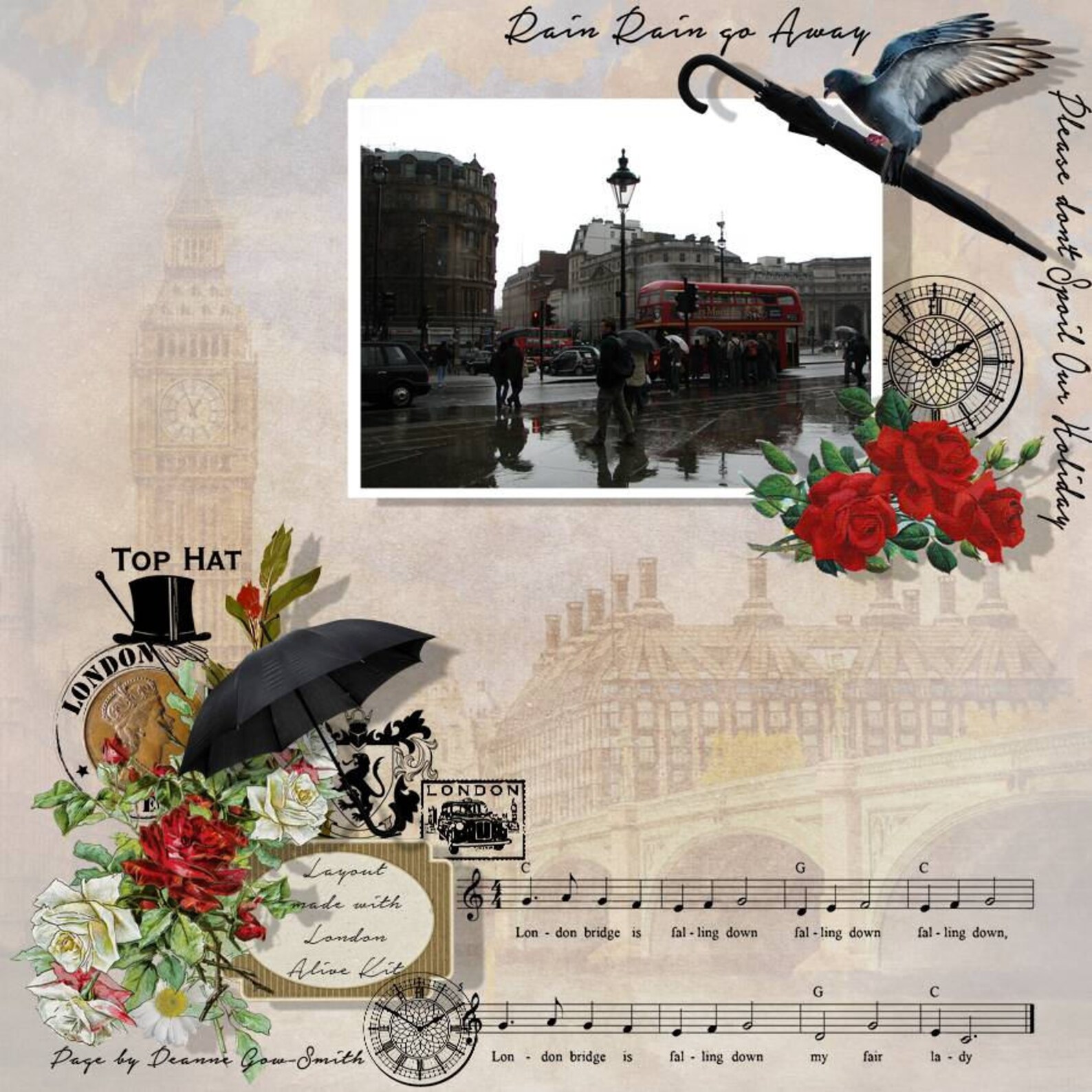 LONDON ALIVE : Scrapbooking Kit, Big Ben,london Eye,london Bridge ...