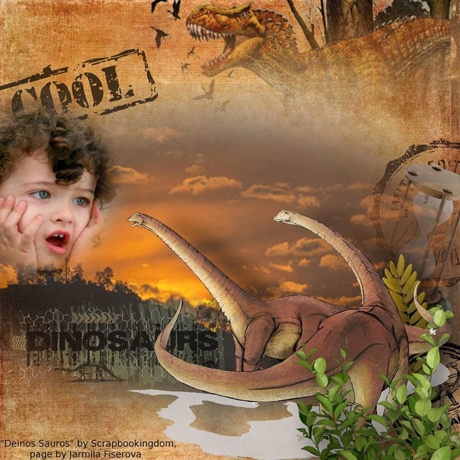 Dinosaur Scrapbook Kit - Realistic Dinosaur Embellishments (59) and ...